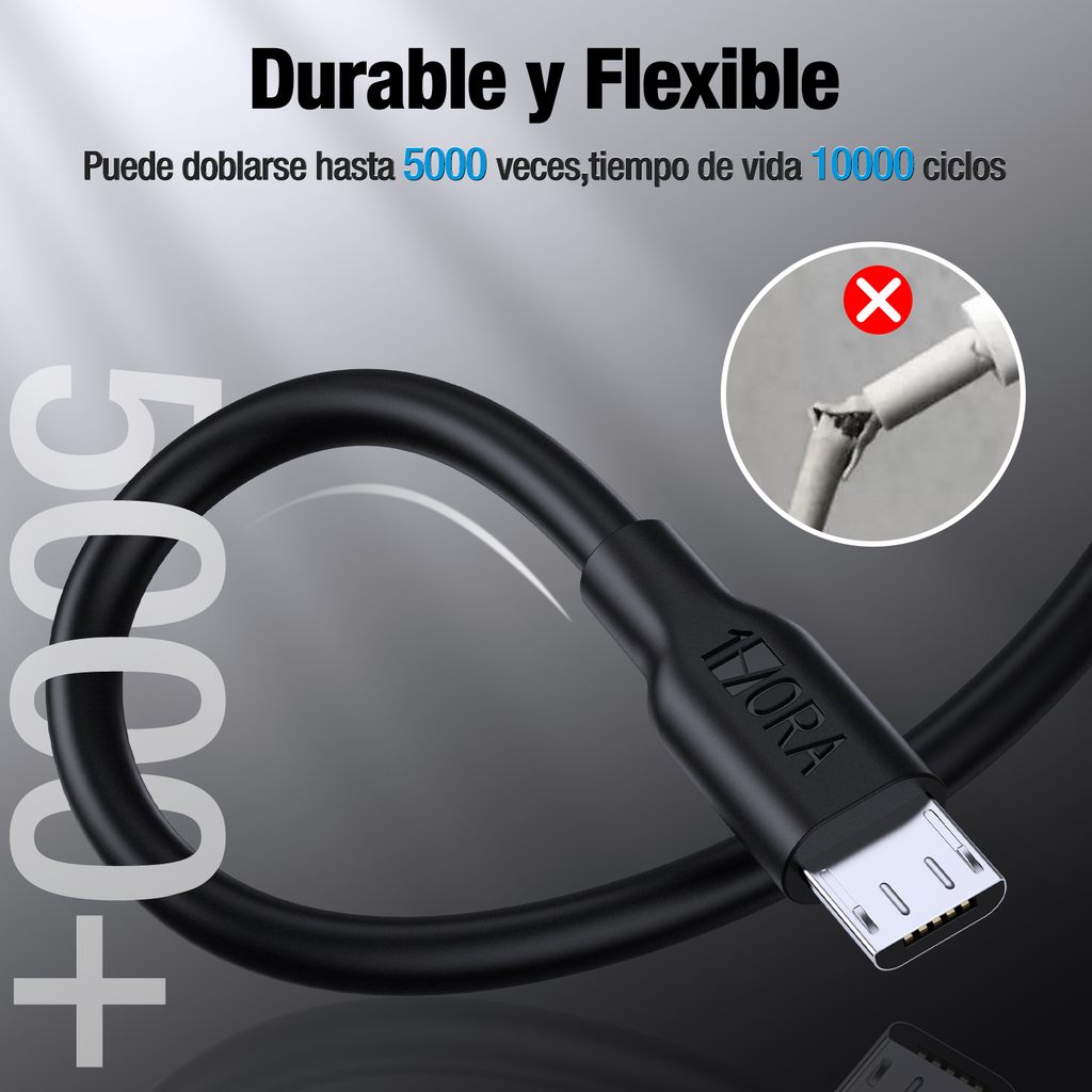 1Hora Cable Micro USB V8 1M CAB236 – 1horashop