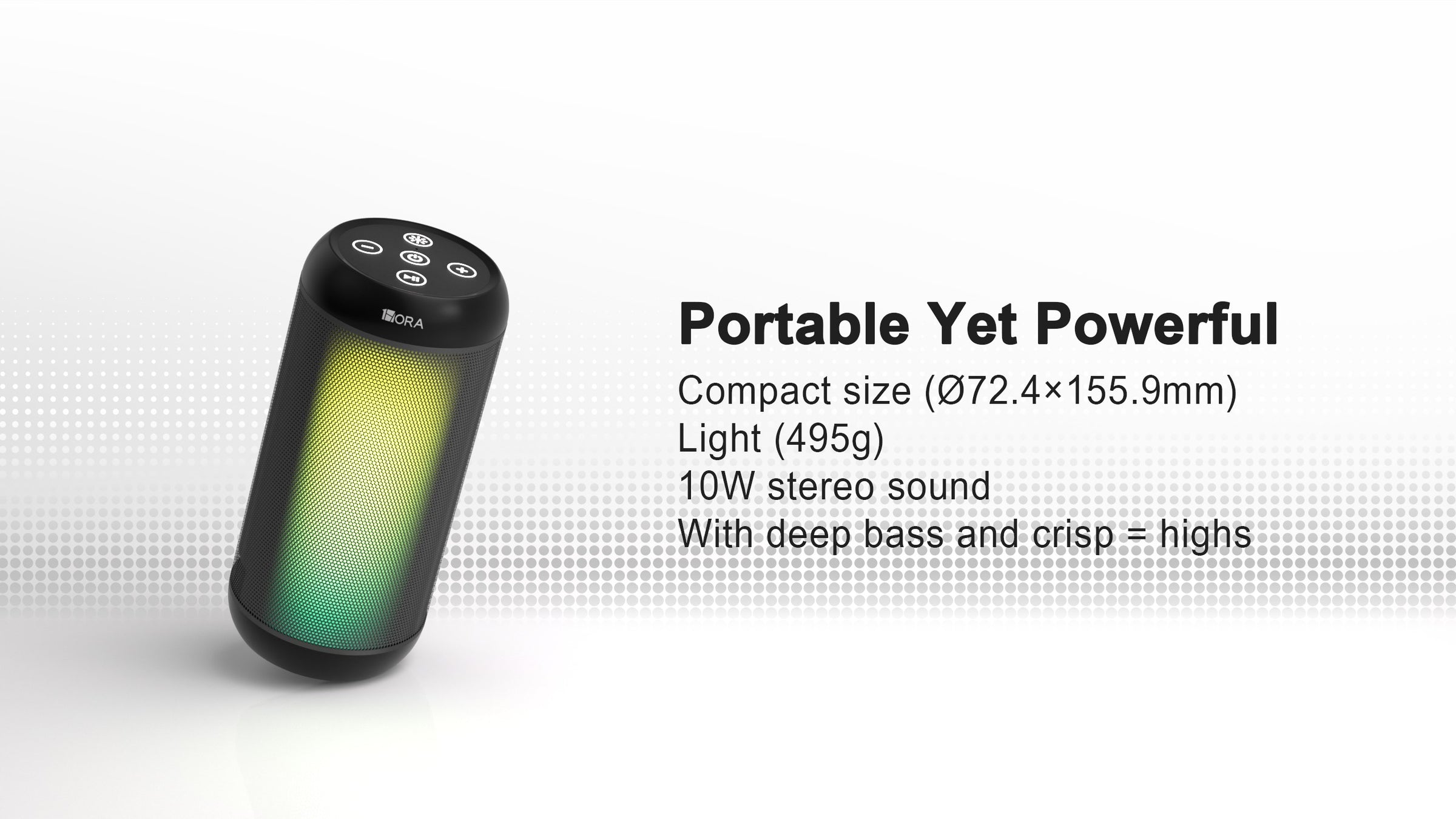 BOC242 Cylindrical Bluetooth Speaker (10W) – 1HORA