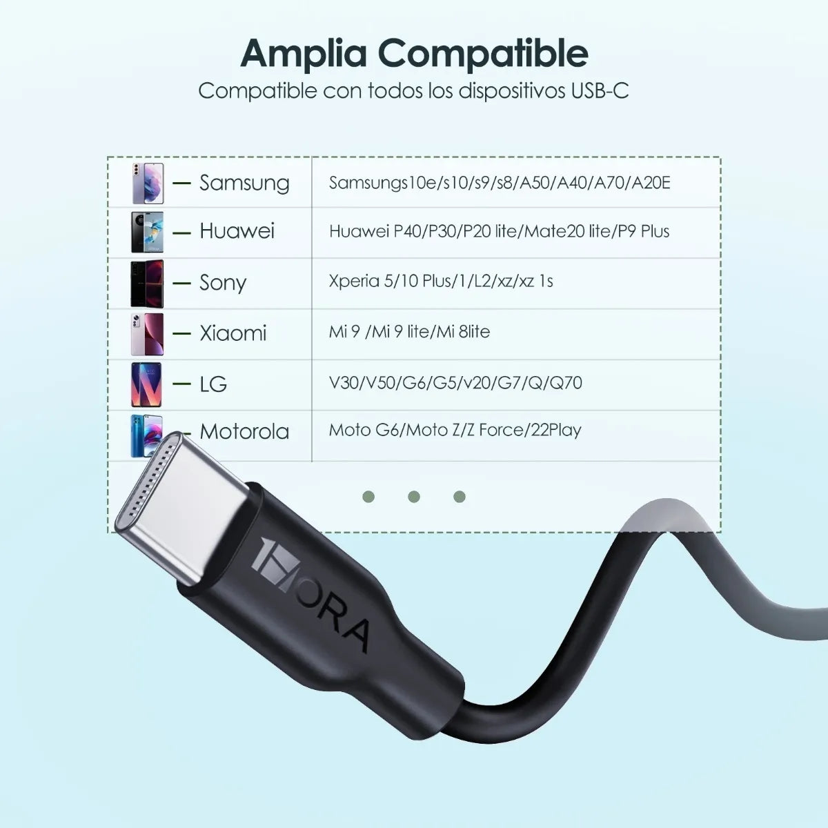 CAB237 1HORA 1M Type C Cable 2.1A